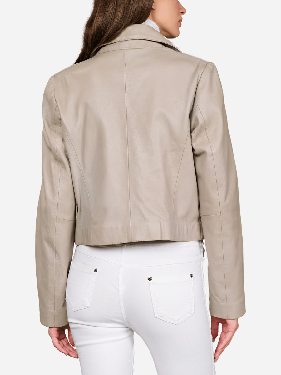 Daisy Beige Moto Jacket Women | Peter Sign