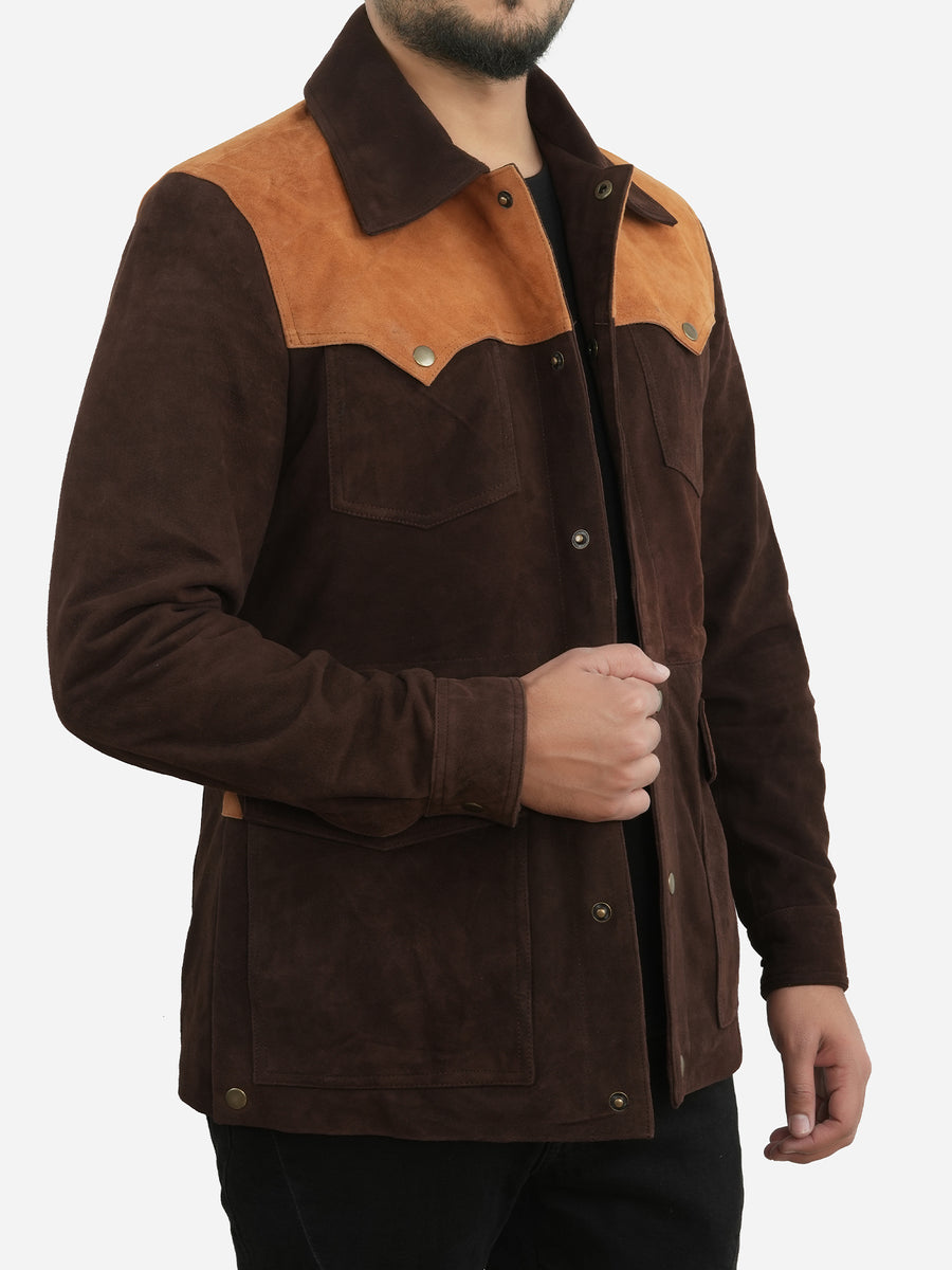 Jonathan Brown Suede Cowboy Leather Jacket